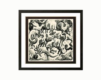 M.C. Escher MC Escher Circle Limit I Custom Framed Print - Etsy
