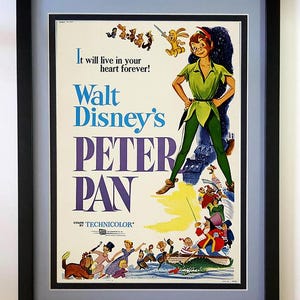 Peter Pan Poster Custom Framed Finest Quality - Etsy