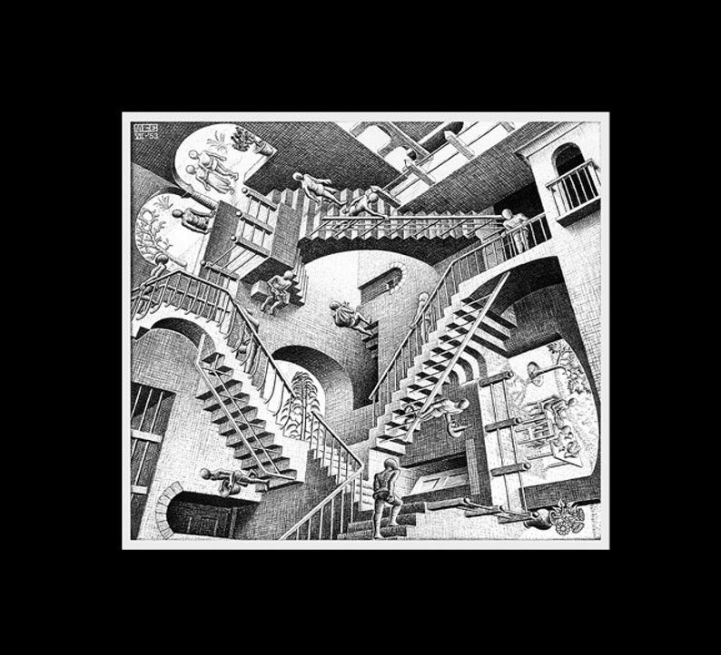 MC Escher Relativity Poster Print - Etsy