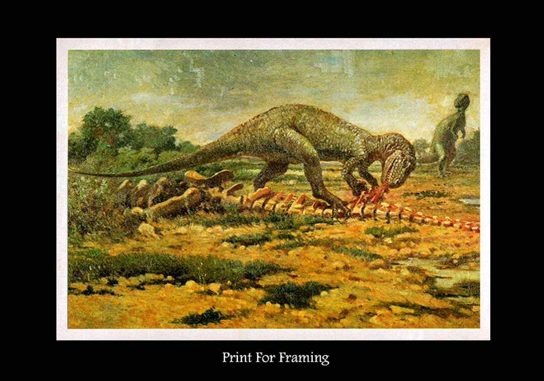 Dinosaur Print T Rex Vintage - Etsy
