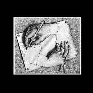 MC Escher Drawing Hands Poster Print - Etsy