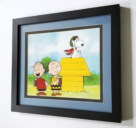 Peanuts Snoopy and Charlie Brown Poster Framed Highest Quality - Etsy ...