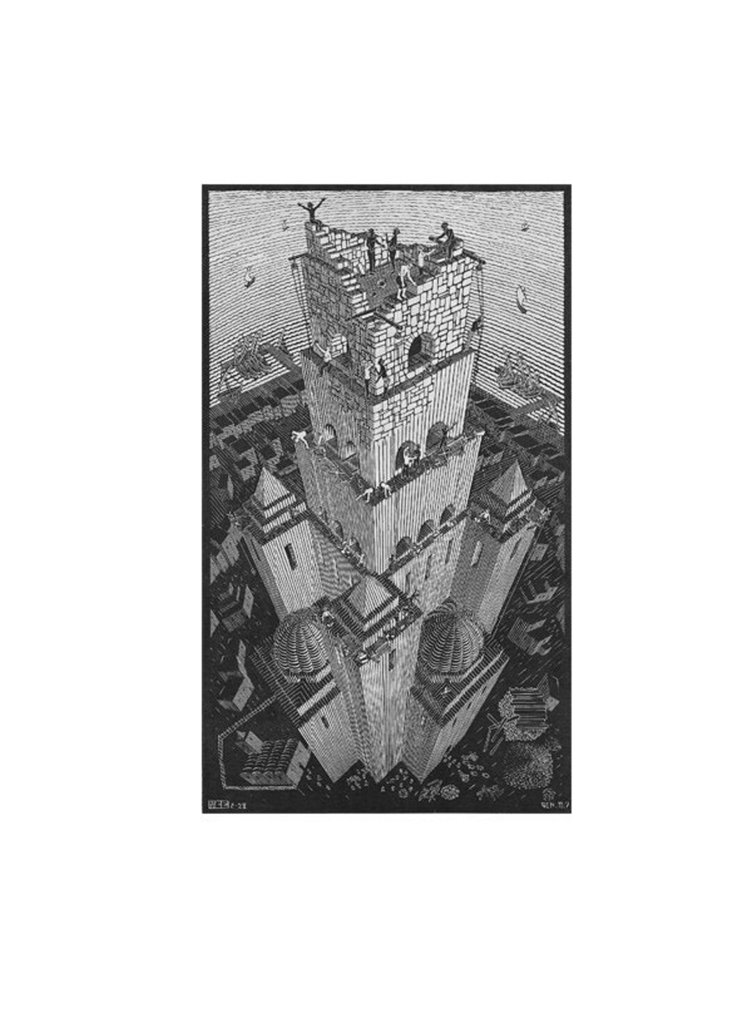 MC Escher Tower of Babel Poster Print - Etsy