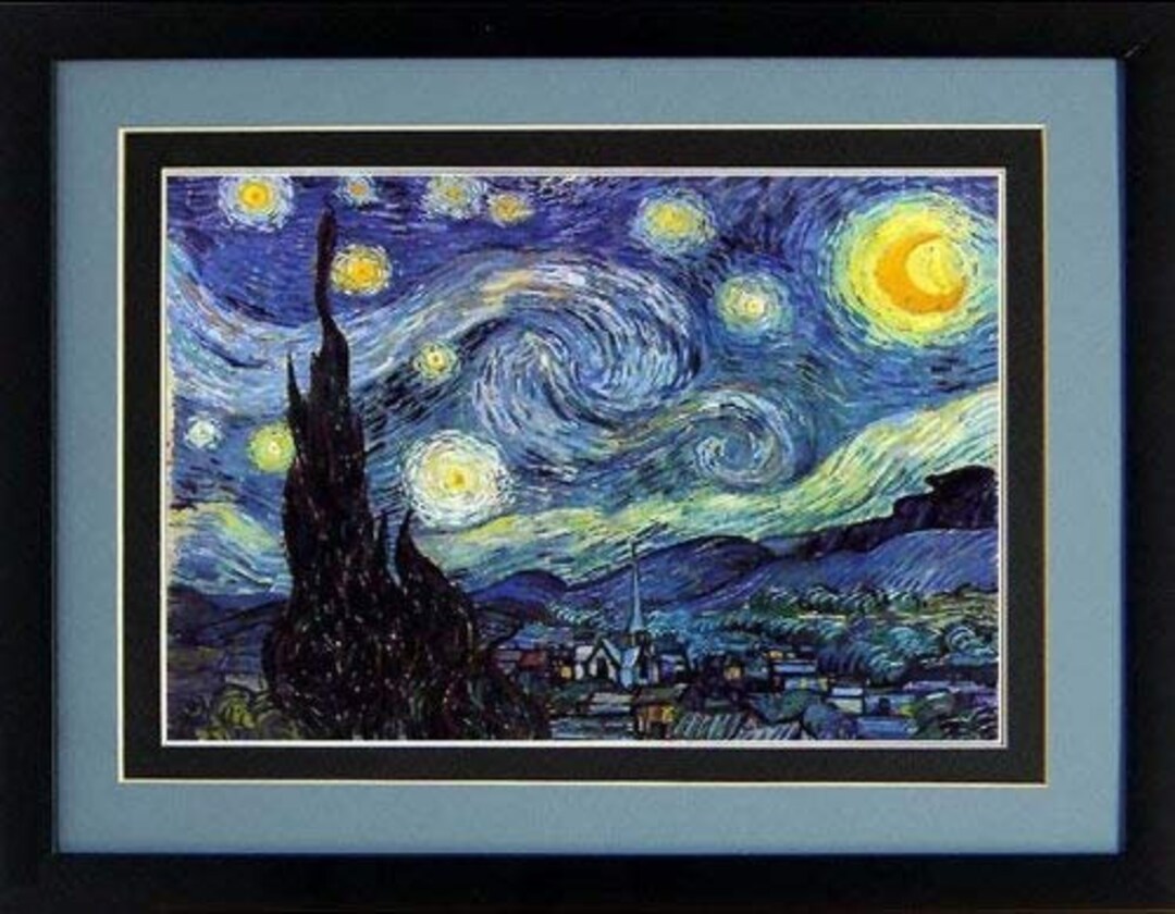 Vincent Van Gogh's the Starry Night Framed Art Print - Etsy UK