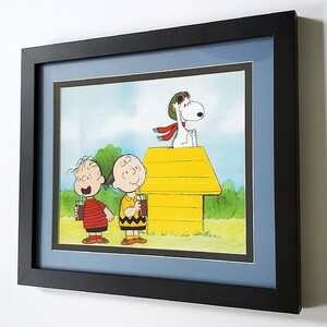 Peanuts Snoopy and Charlie Brown Poster Framed Highest Quality - Etsy ...