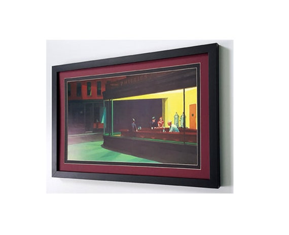Night Hawks by Edward Hopper Diner Scene Custom Framed Finest - Etsy