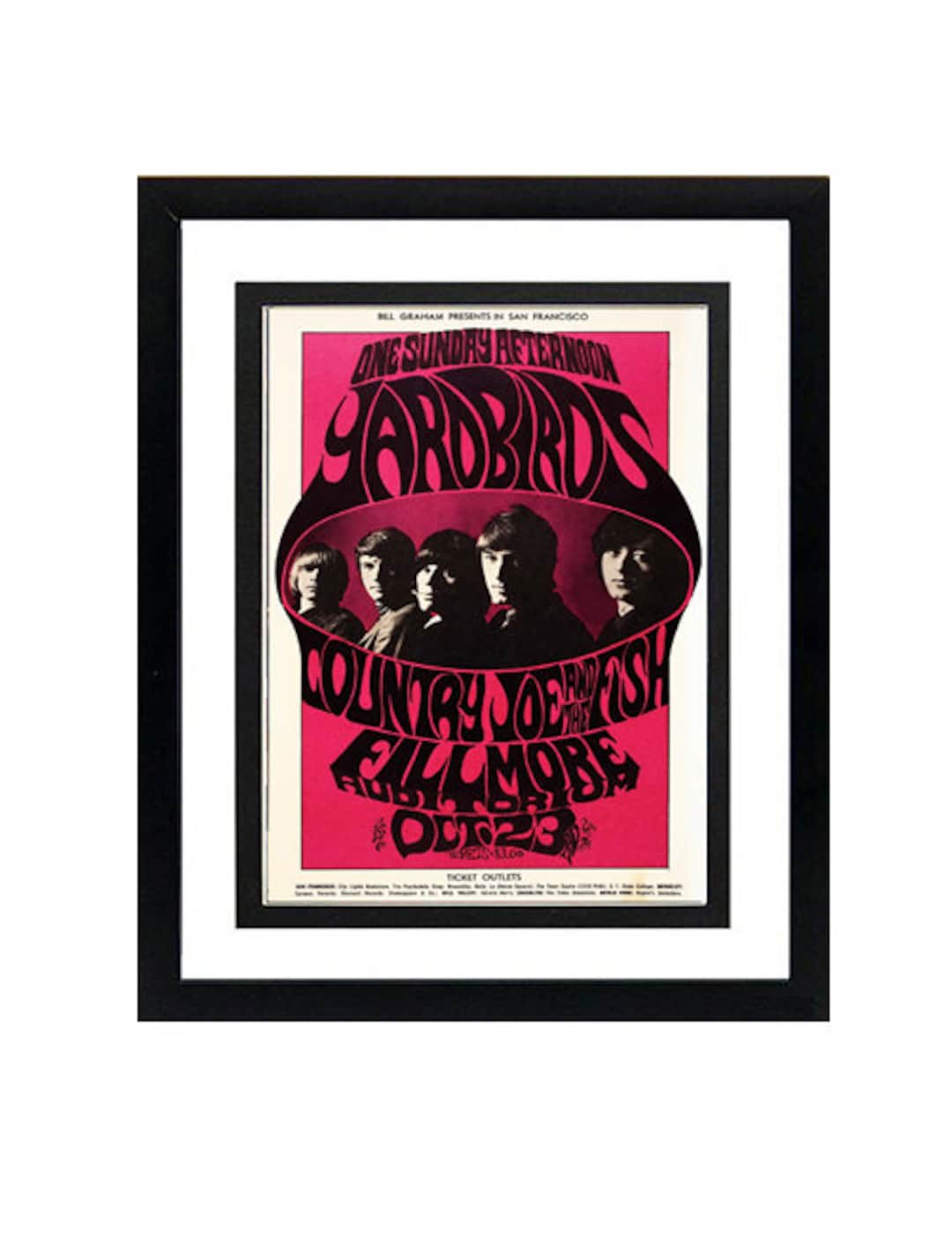 Yardbirds Poster Framed Highest Quality Framed & Mated - Etsy