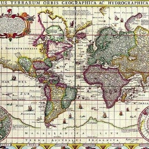 1584 World Map Cartography by Piscator Highest Quality Reproduction - Etsy