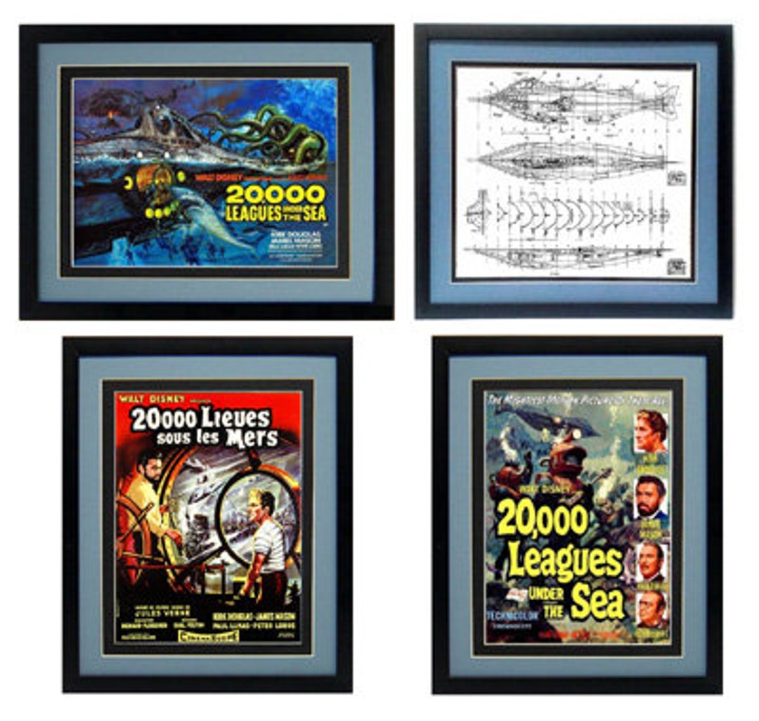 Set of 20,000 Leagues Under the Sea Framed Movie Posters - Etsy