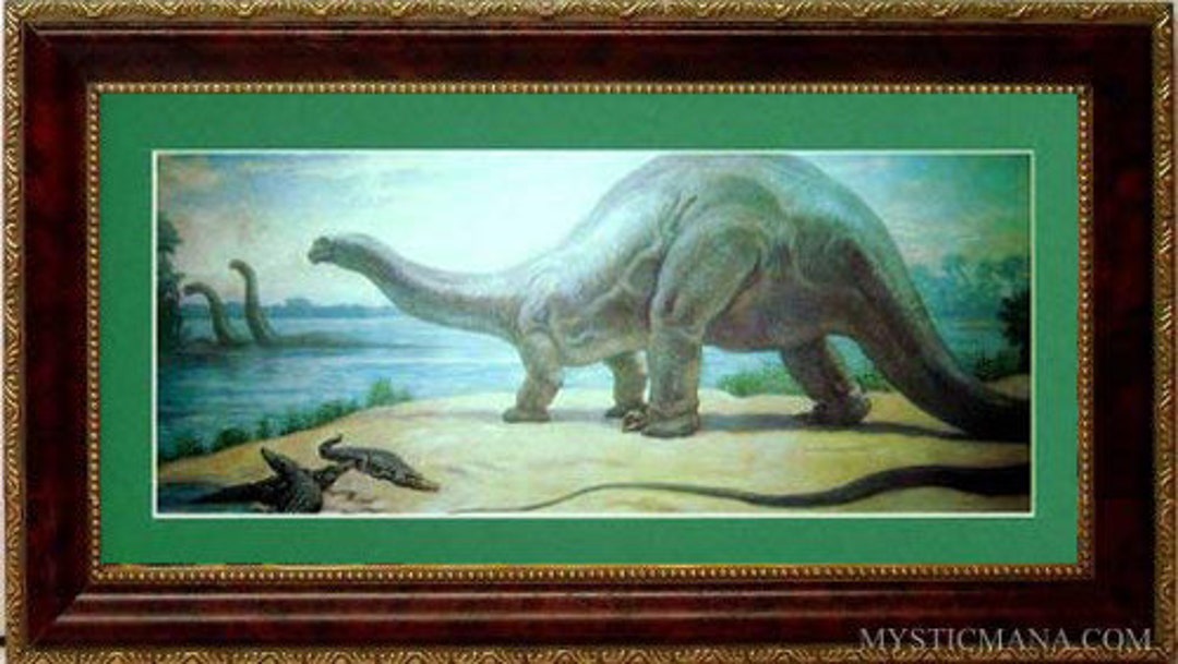Brontosaurus Framed Print Art by Charles Knight - Etsy