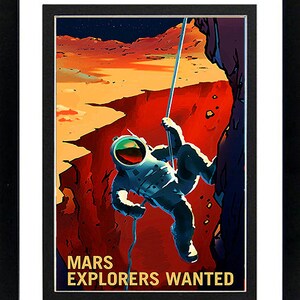 NASA Poster Mars Explorers Wanted Framed Display Various Sizes - Etsy