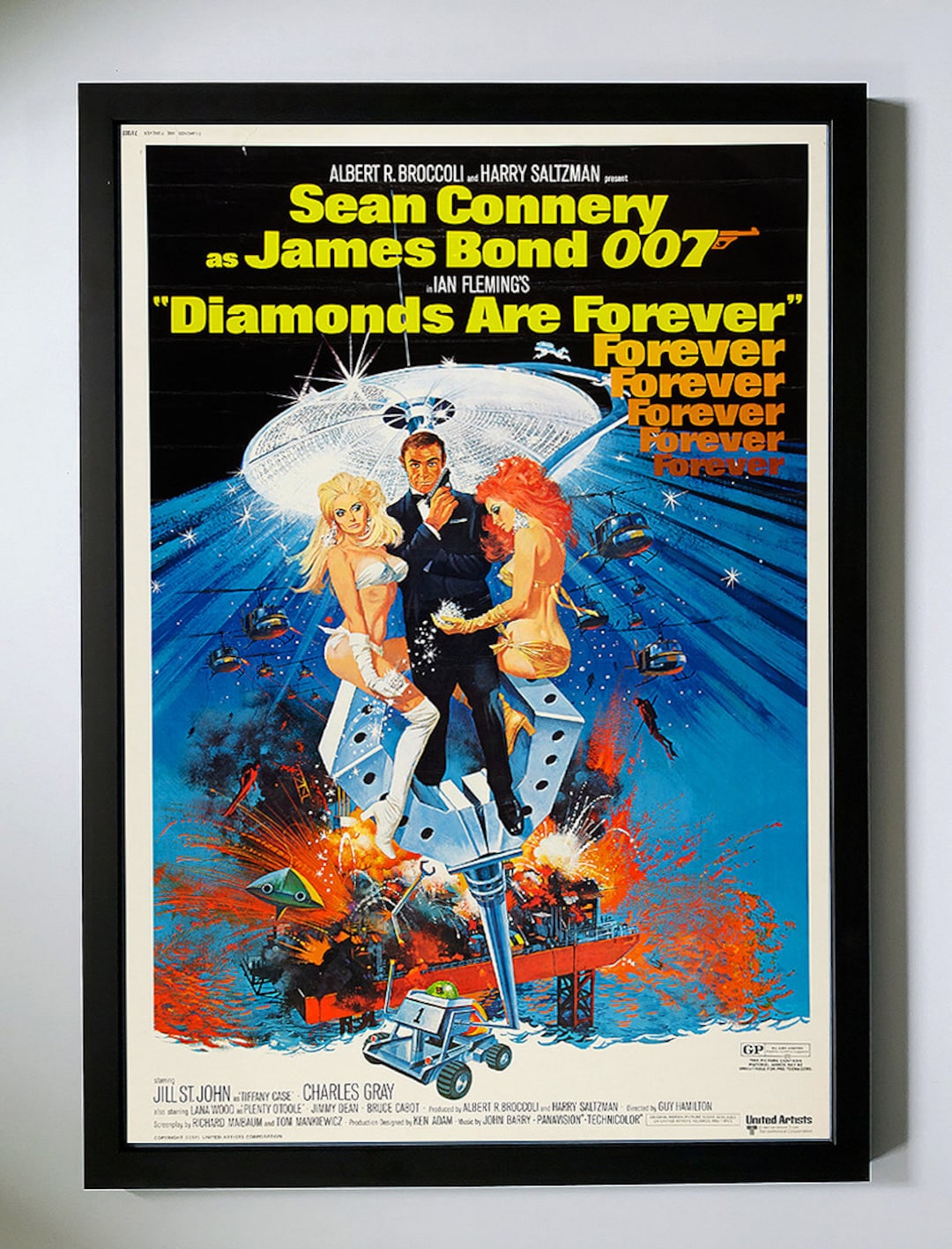 James Bond Movie Poster Custom Framed Finest Quality - Etsy