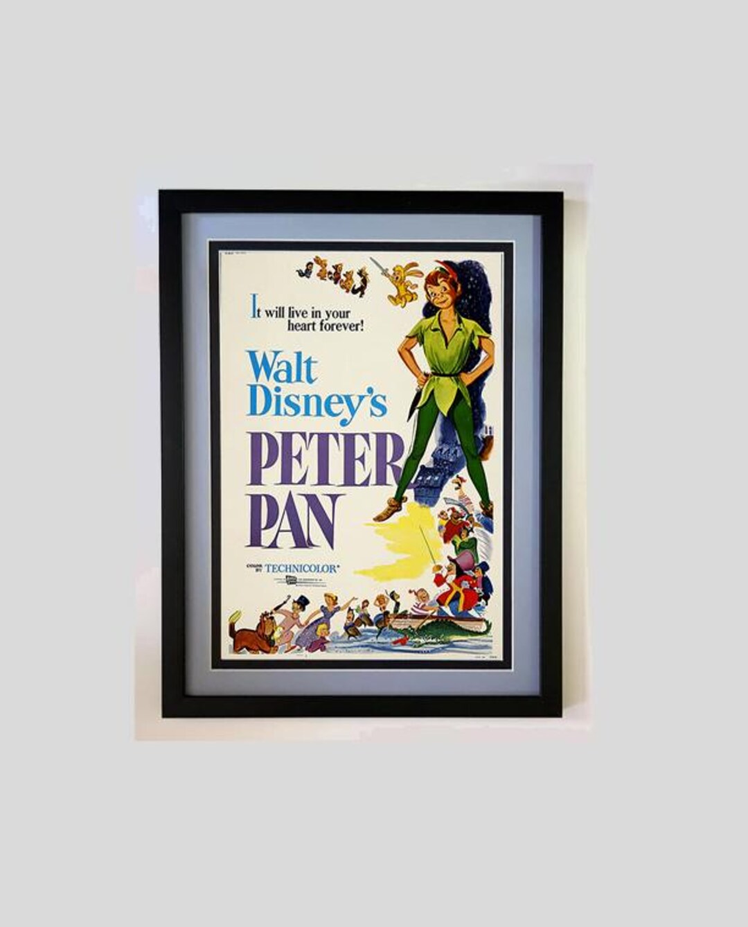 Peter Pan Poster Custom Framed Finest Quality - Etsy