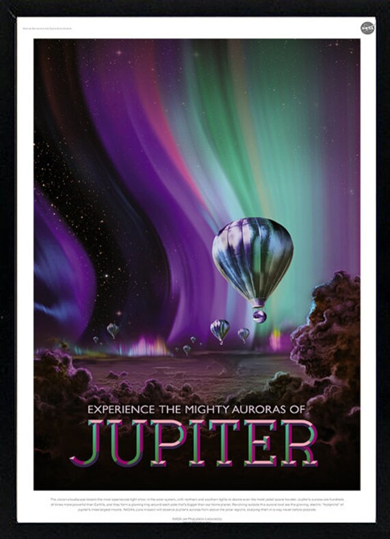 Jupiter NASA Graphic Inspirational Travel Poster | Etsy