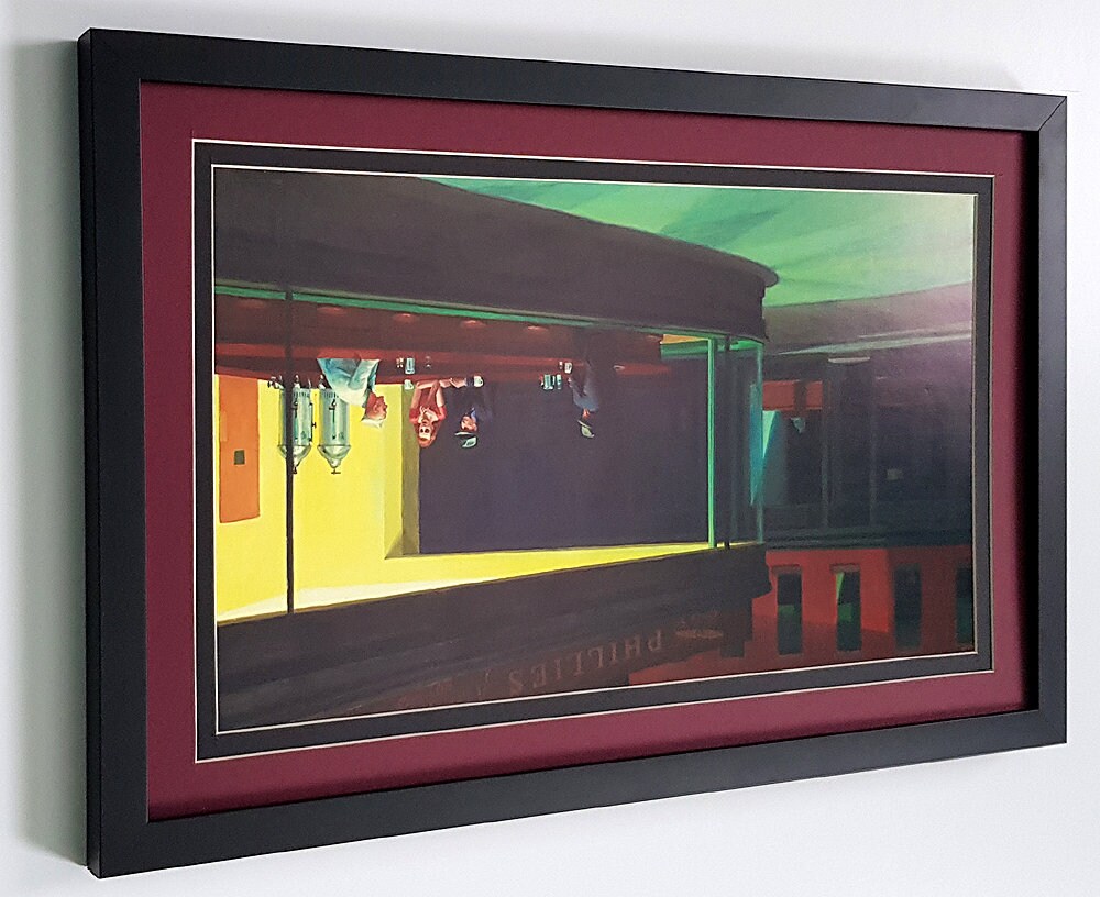 Night Hawks by Edward Hopper Diner Scene Custom Framed Finest | Etsy