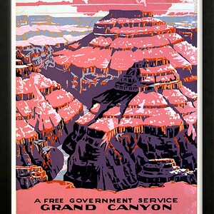 Grand Canyon Arizona National Park Retro Poster 1930s Custom Framed A ...