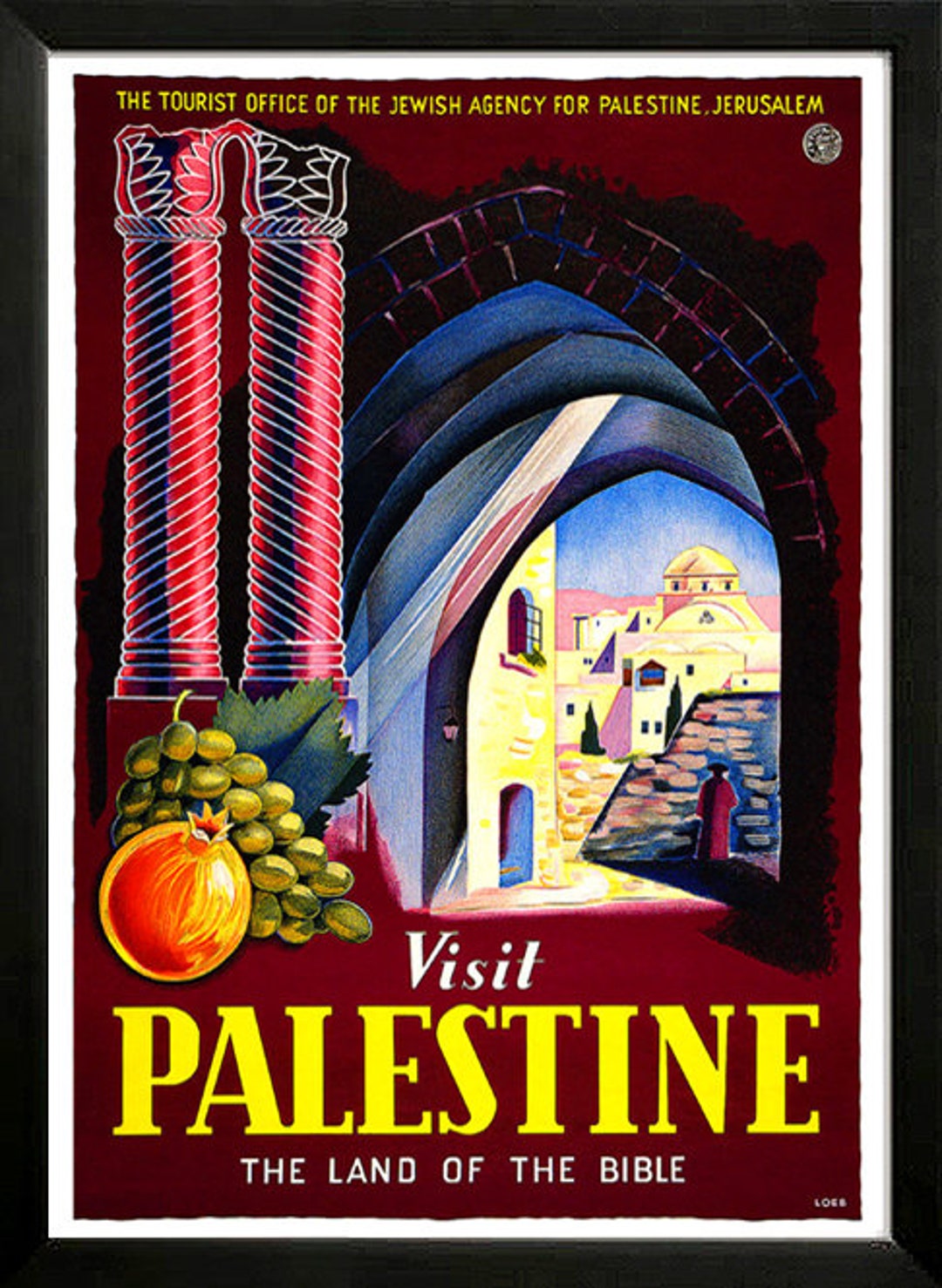 Visit Palestine Poster Framed - Etsy