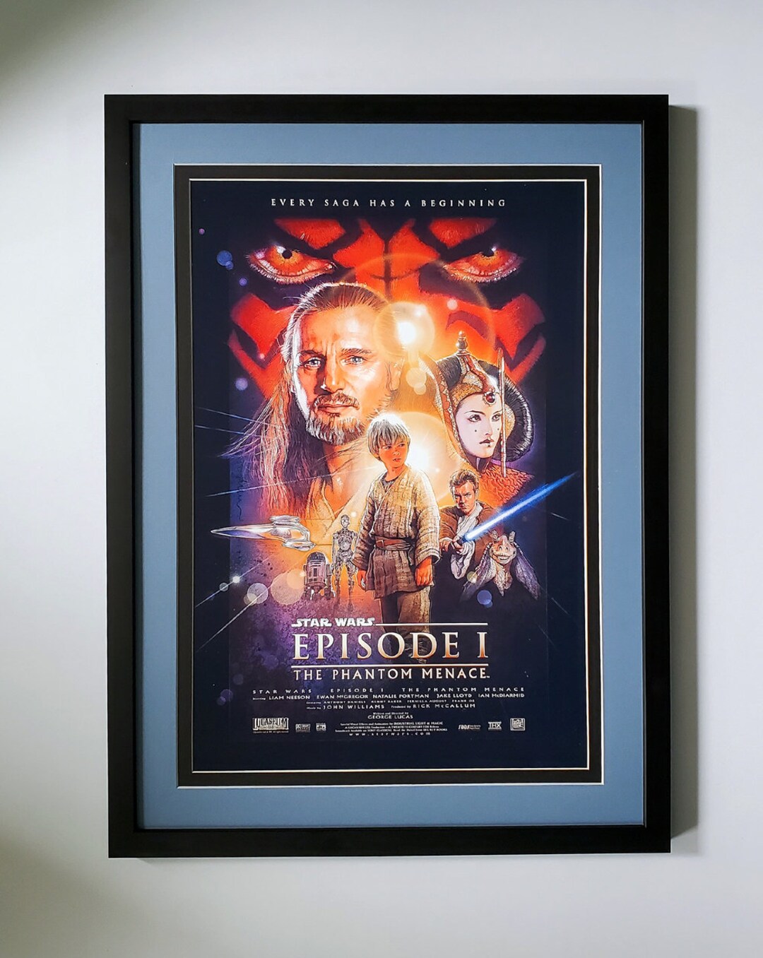 Star Wars Episode 1 Poster Phantom Menace Framed Finest Quality Etsy Canada