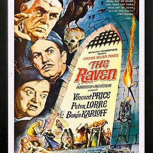 The Raven Movie Poster High Quality Framing Vincent Price, Boris ...