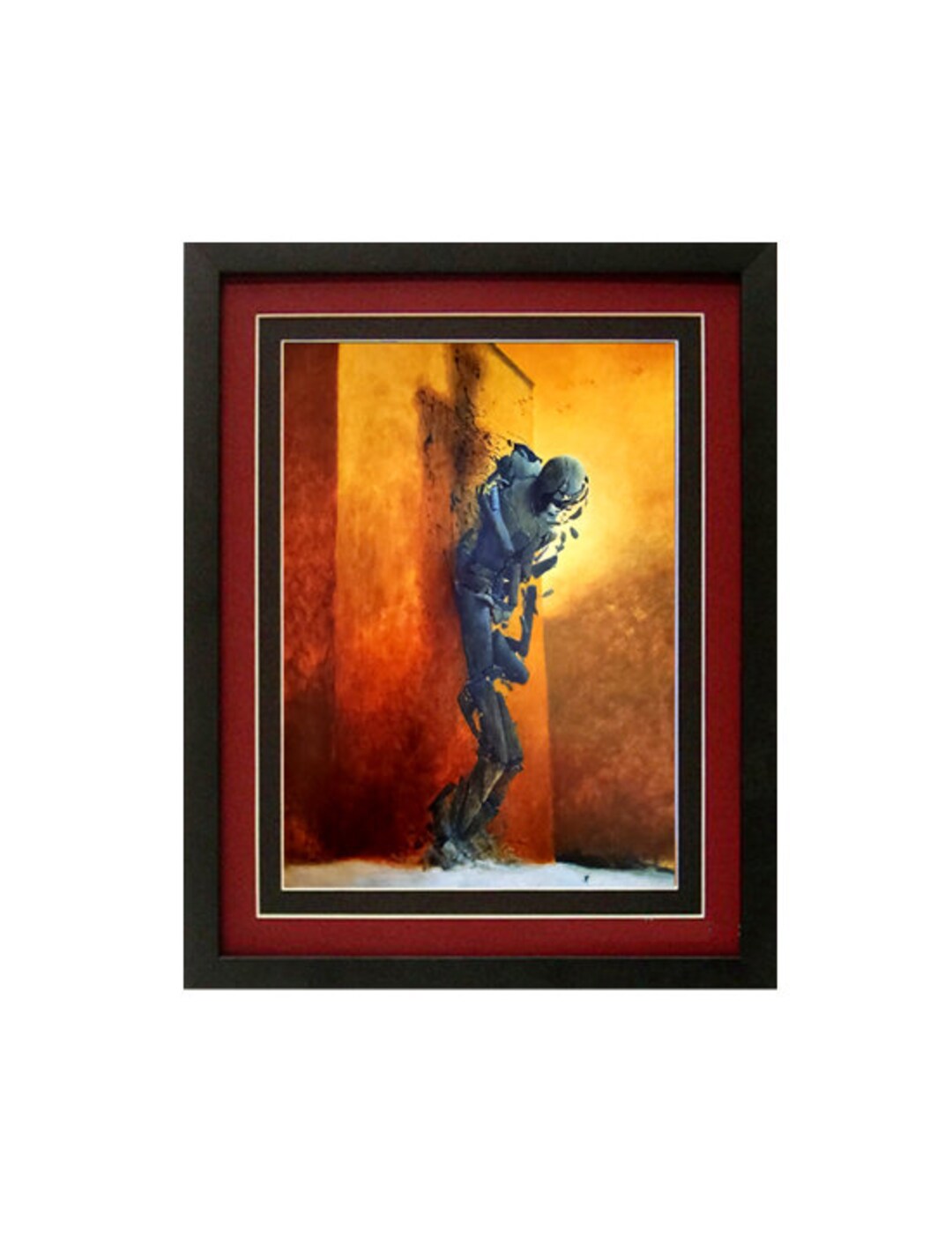 Beksinski Poster Print Disintegrating Figure - Etsy