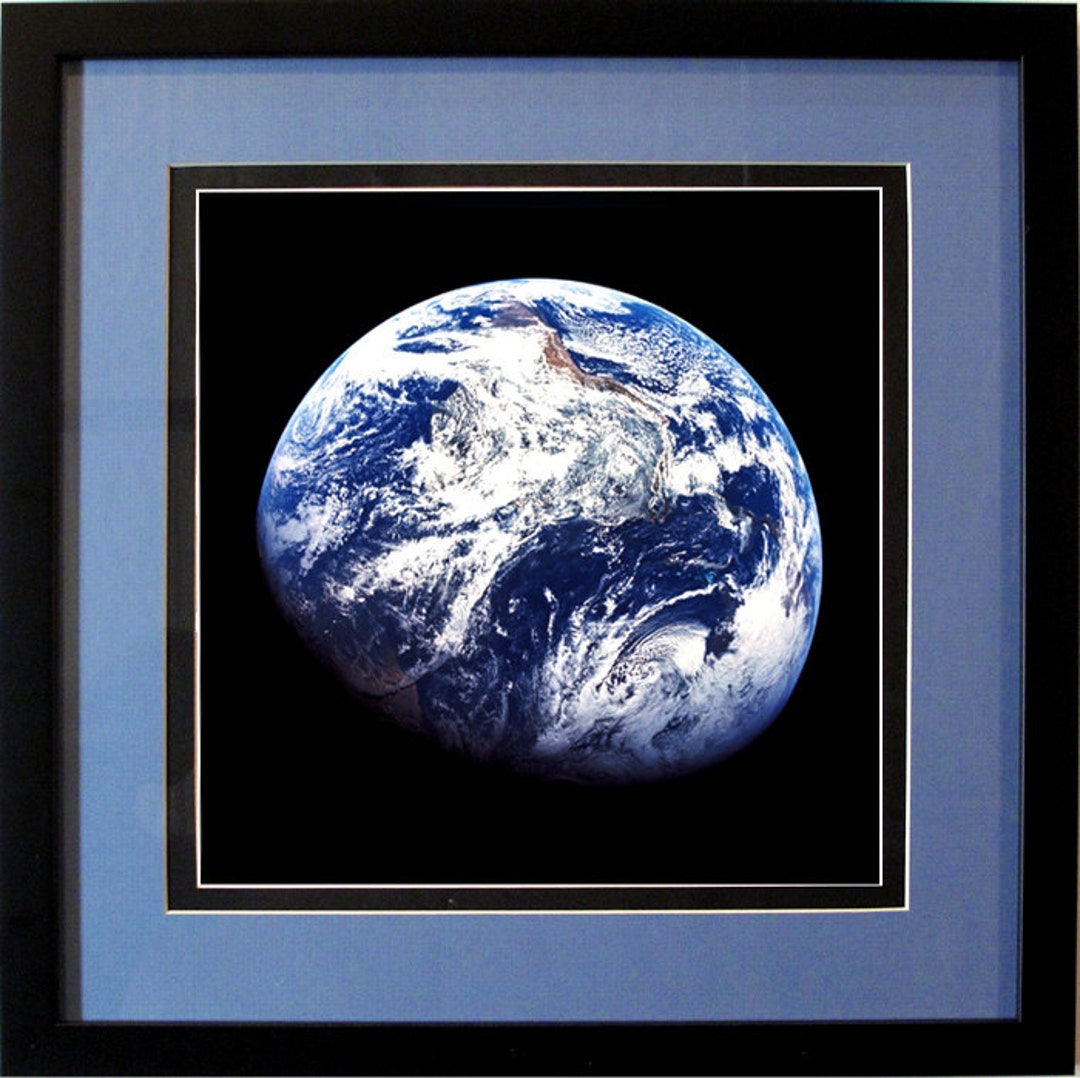Planet Earth Poster NASA Framed Print - Etsy