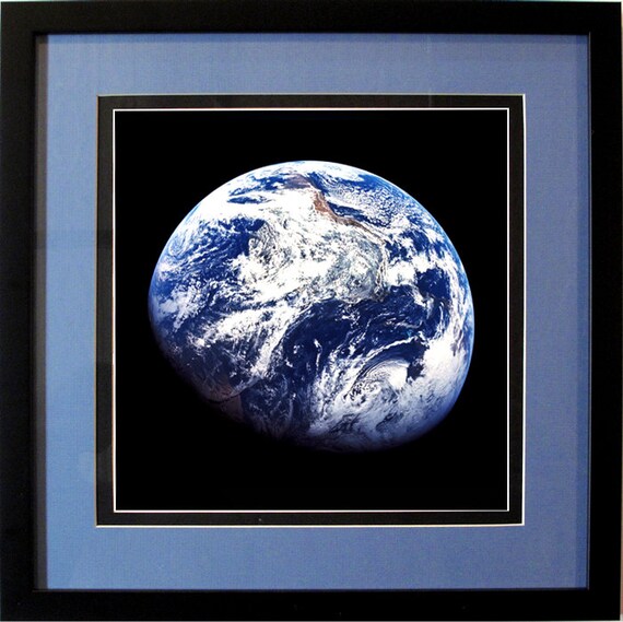 Planet Earth Poster NASA Framed Print | Etsy