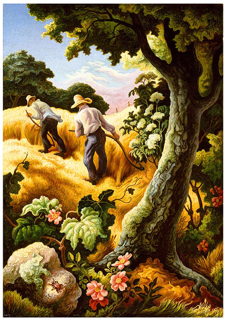 Thomas Hart Benton July Hay Print - Etsy