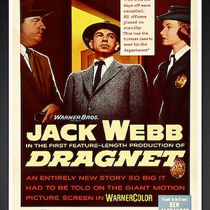 Dragnet Poster Highest Quality - Etsy