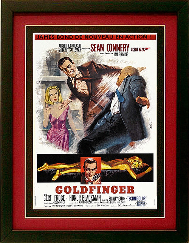 James Bond Goldfinger Movie Poster | Etsy
