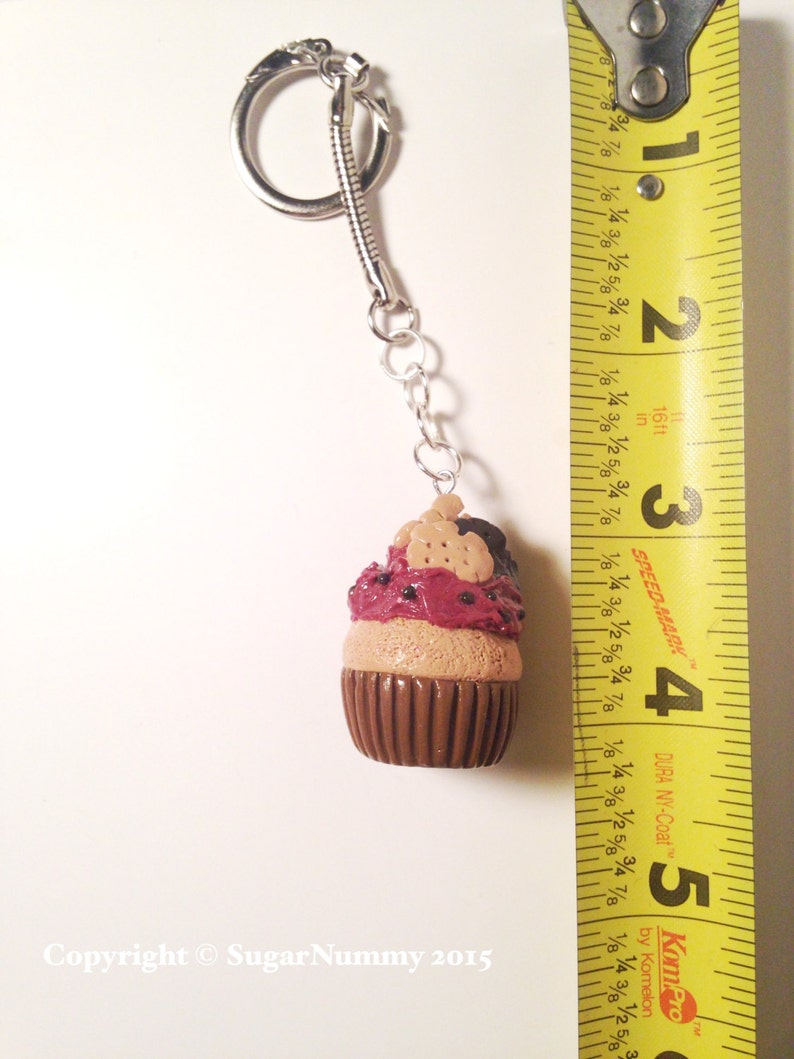 Cupcake Key Chain, Clay Cupcakes, Polymer Clay, Tiny Clay Food, Clay ...