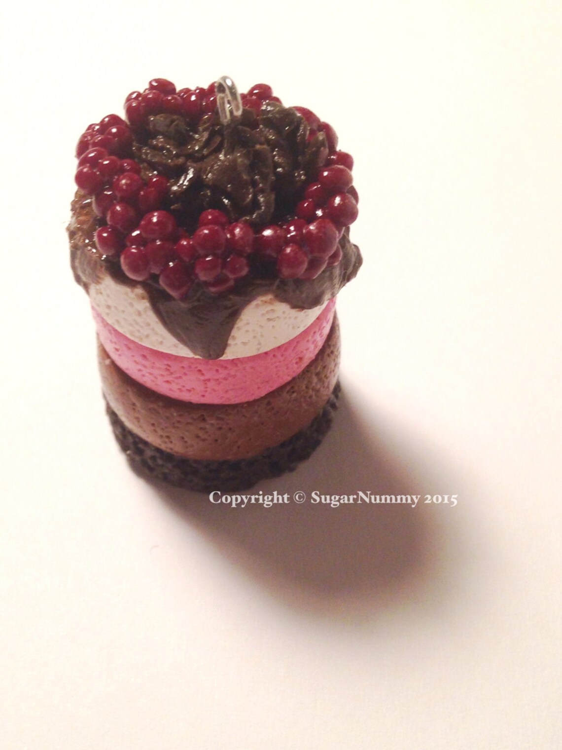 Cake Charms, Polymer Clay Charms, Tiny Clay Food, Neapolitan Cake, Ice ...