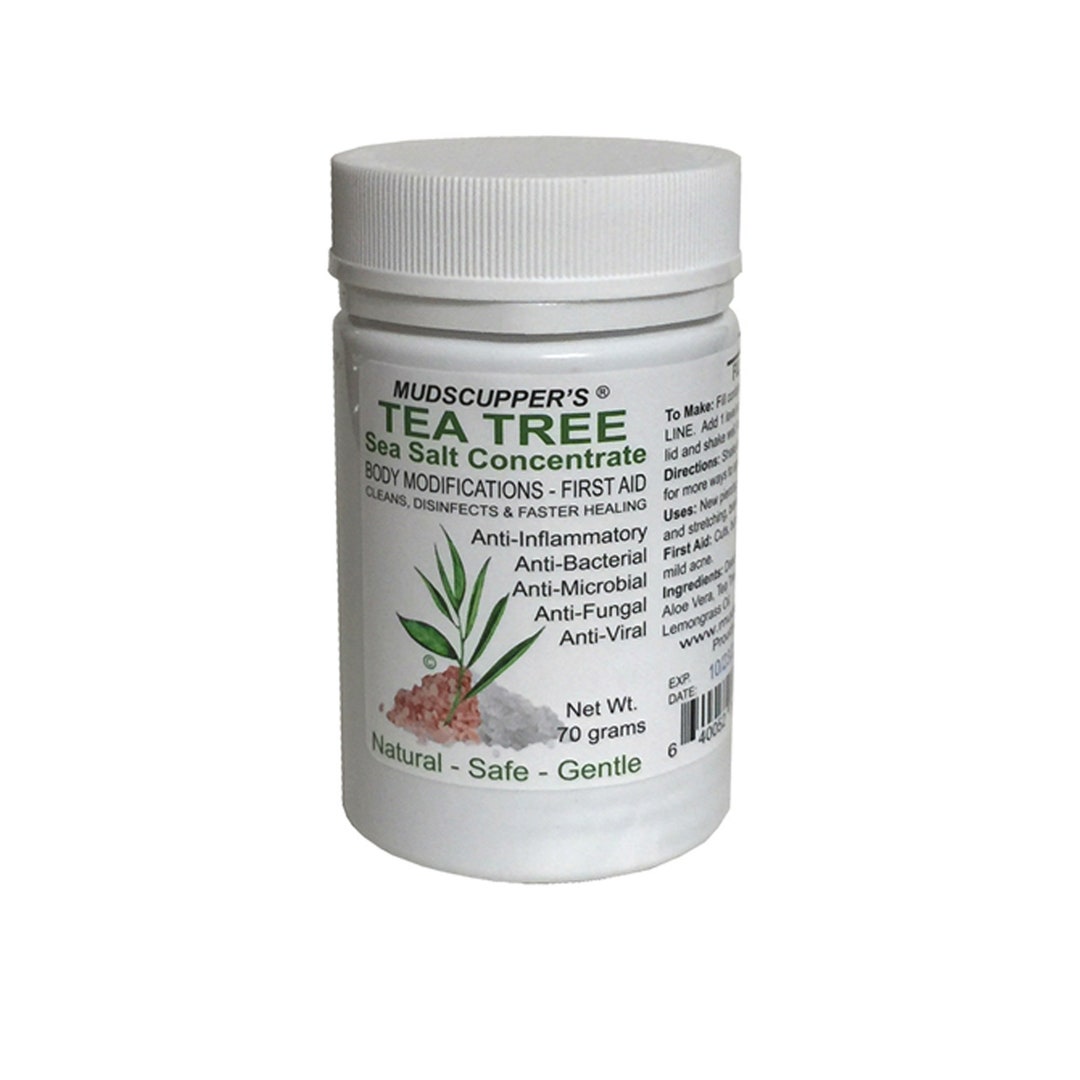 TEA TREE Sea Salt Concentrate - Piercing Aftercare for New Piercings ...