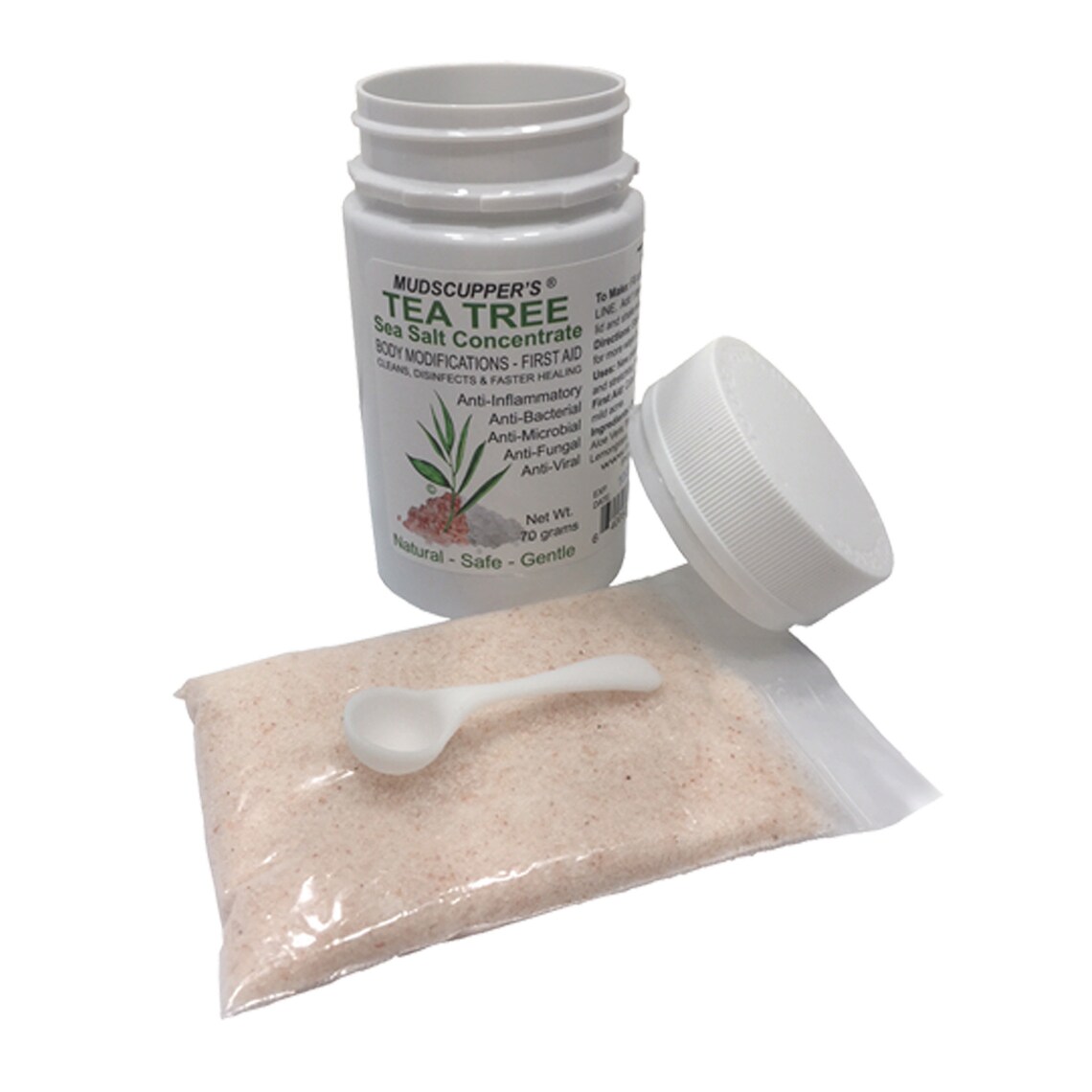 TEA TREE Sea Salt Concentrate - Piercing Aftercare for New Piercings ...