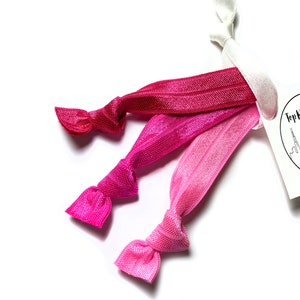 Pink Hair Ties Pink Ombre Hair Elastics Hair Accessories for Women ...