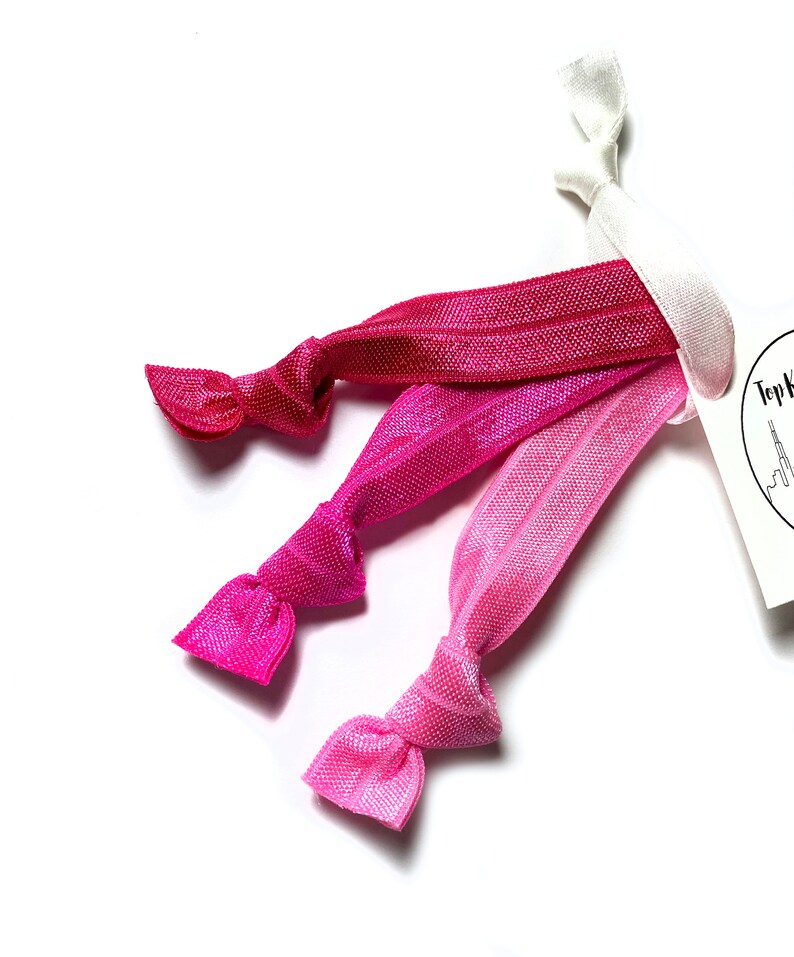 Pink Hair Ties Pink Ombre Hair Elastics Hair Accessories - Etsy