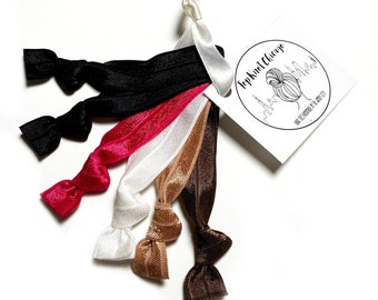 50 Black Color Elastic Hair Ties,nylon/polyester Rubber Hair Rope ...