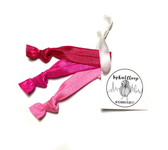 Pink Hair Ties Pink Ombre Hair Elastics Hair Accessories | Etsy