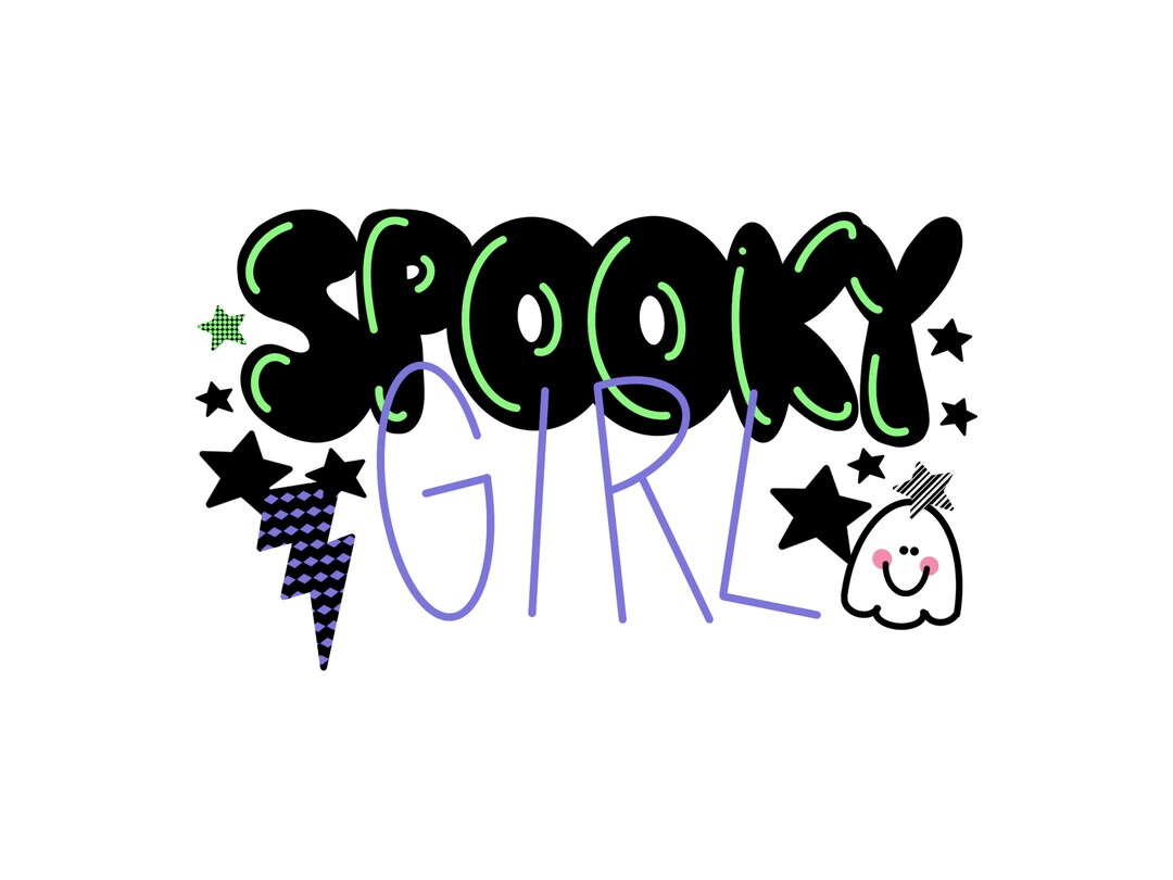 Spooky Girl PNG Digital Download Creepy Cute Halloween Ghost Cute ...