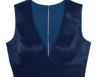 Cobalt Blue Crop Top - Etsy