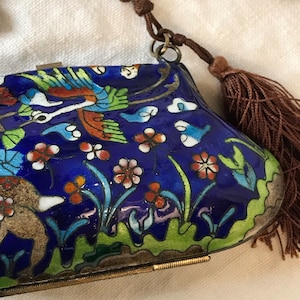 Cloisonne and Enamel Purse Vintage Import With the Prettiest - Etsy