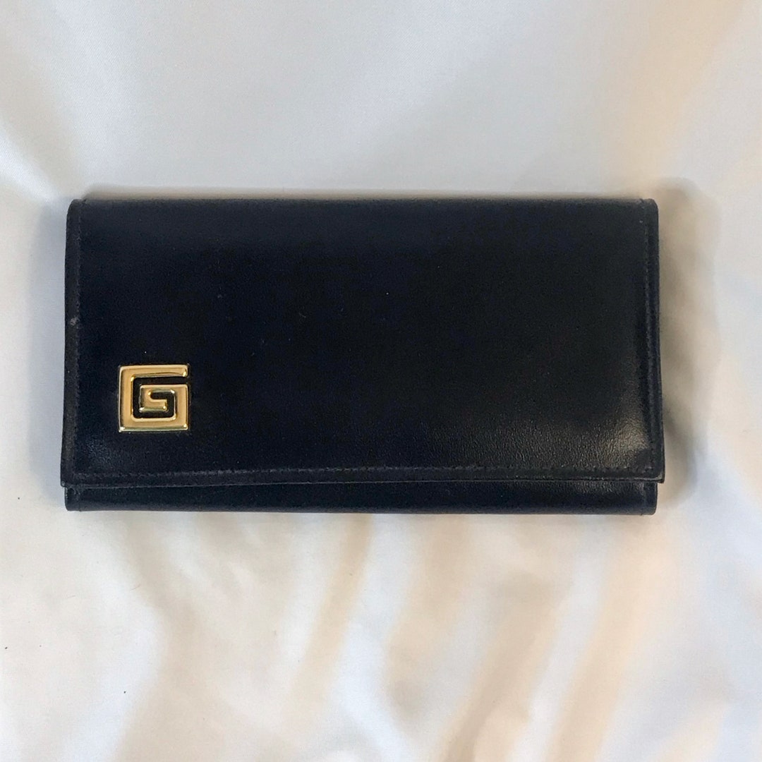 Navy Blue Leather Check Book Wallet the New Yorker With Coin Purse ...