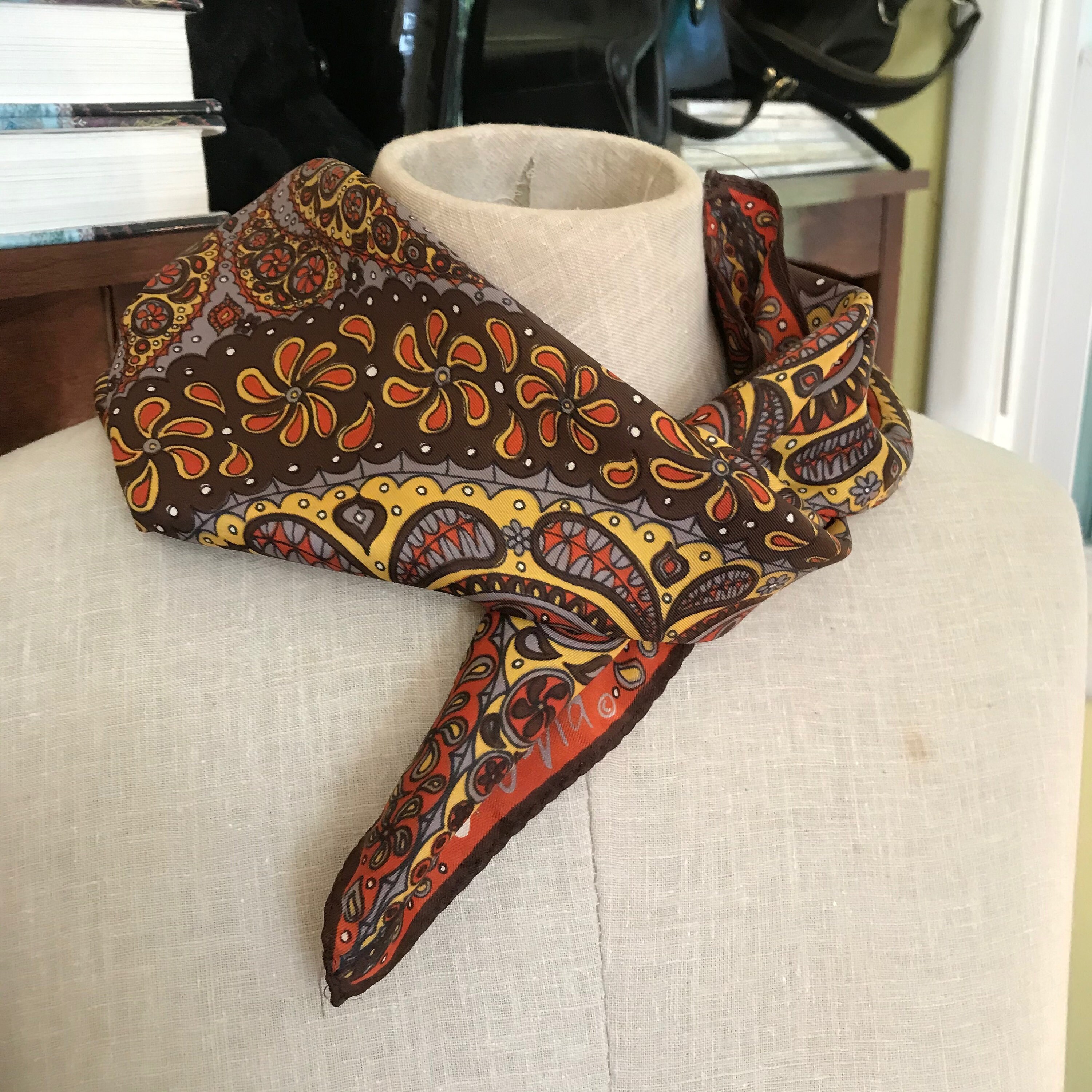 Vintage Vera ladybug Scarf With Mandela Style - Etsy