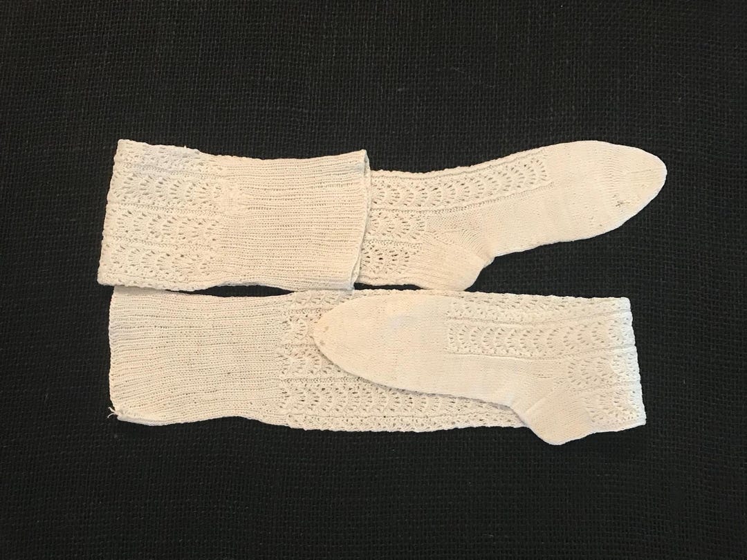 Antique Pointelle Knit Socks: Early 1900s Heirloom Child's Stockings - Etsy