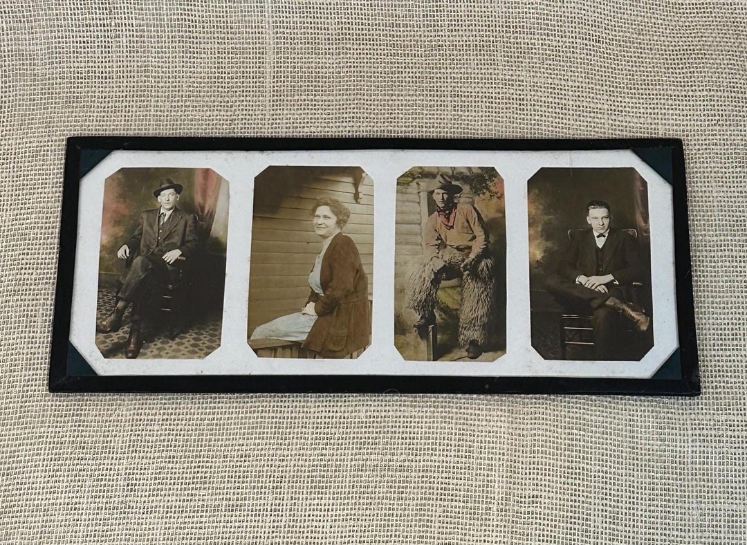 Antique Collection of Family Photos, With Cowboy, Midwestern Men in ...