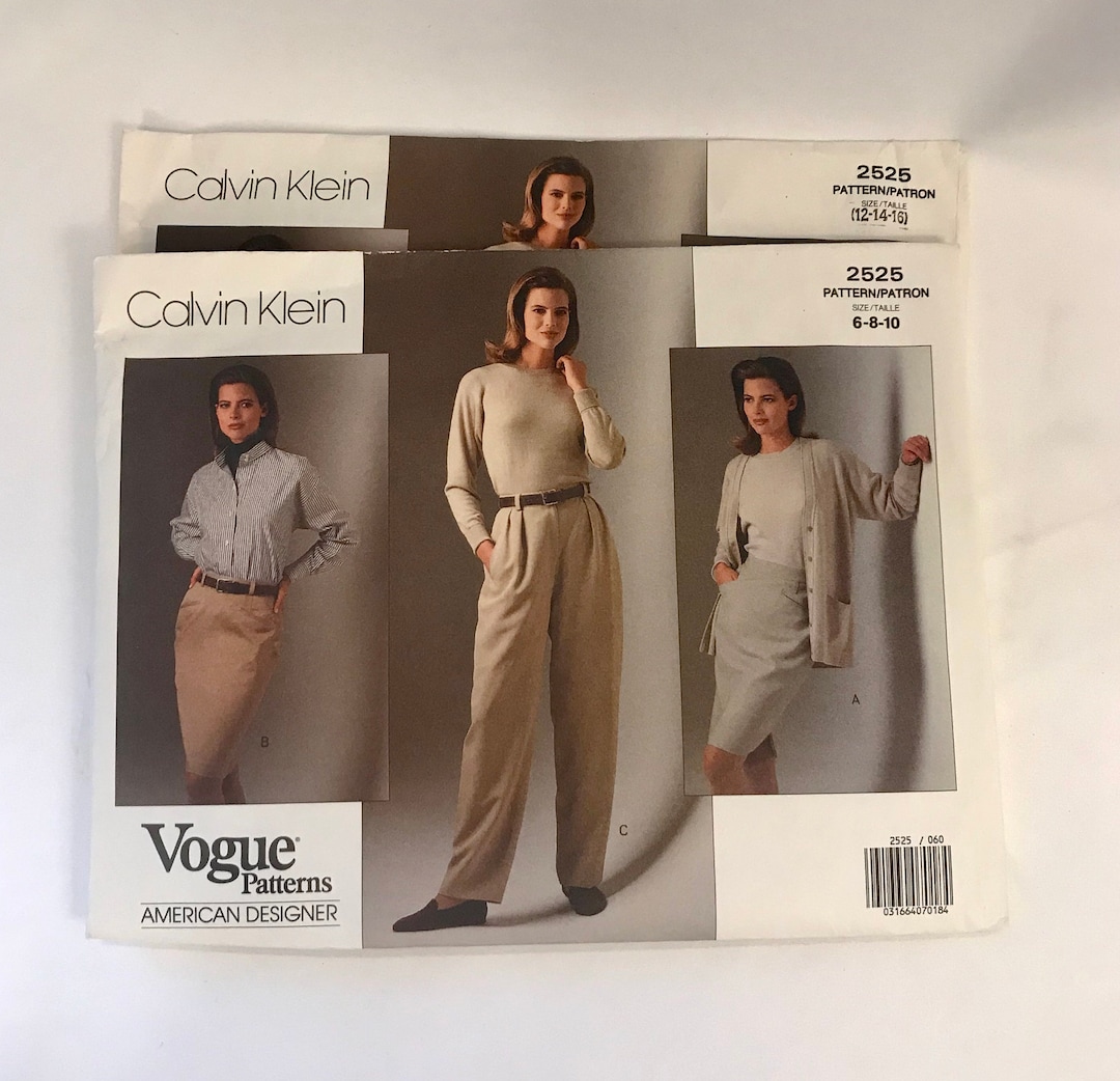 Vintage Calvin Klein Vogue 2525 Sewing Pattern: Skirts & Slacks, Uncut ...