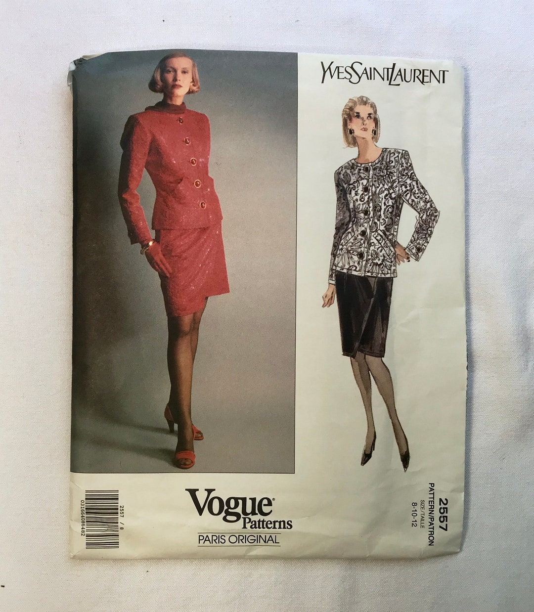 Vintage Yves Saint Laurent Suit Sewing Pattern, Vogue Paris 2557, Uncut ...