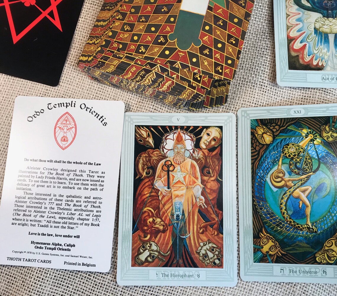 Aleister Crowley Thoth Tarot Cards Deck Complete 1983 - Etsy