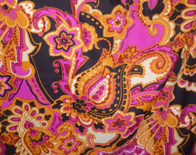 Retro Oversize Paisley Print Fabric Vintage Springs Mills - Etsy