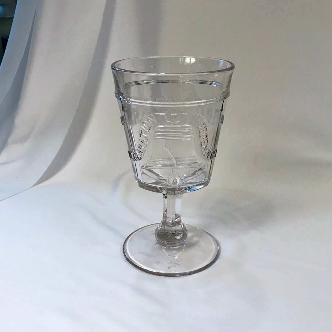 Liberty Bell or Centennial, EAPG Goblet Made in Philadelphia for the ...