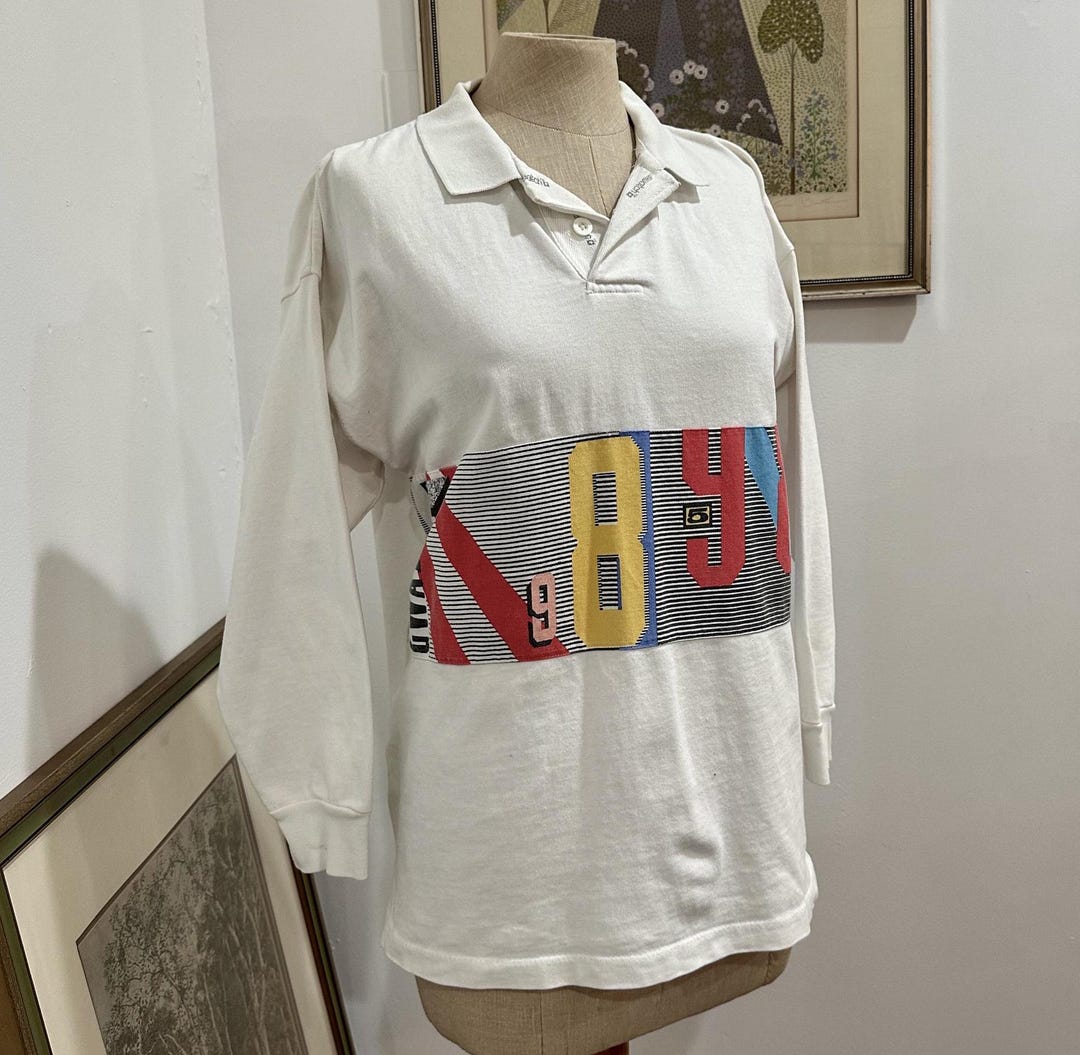 Vintage Swatch Rugby Shirt: Retro Graphics, Made in Hong Kong, Size BIG ...